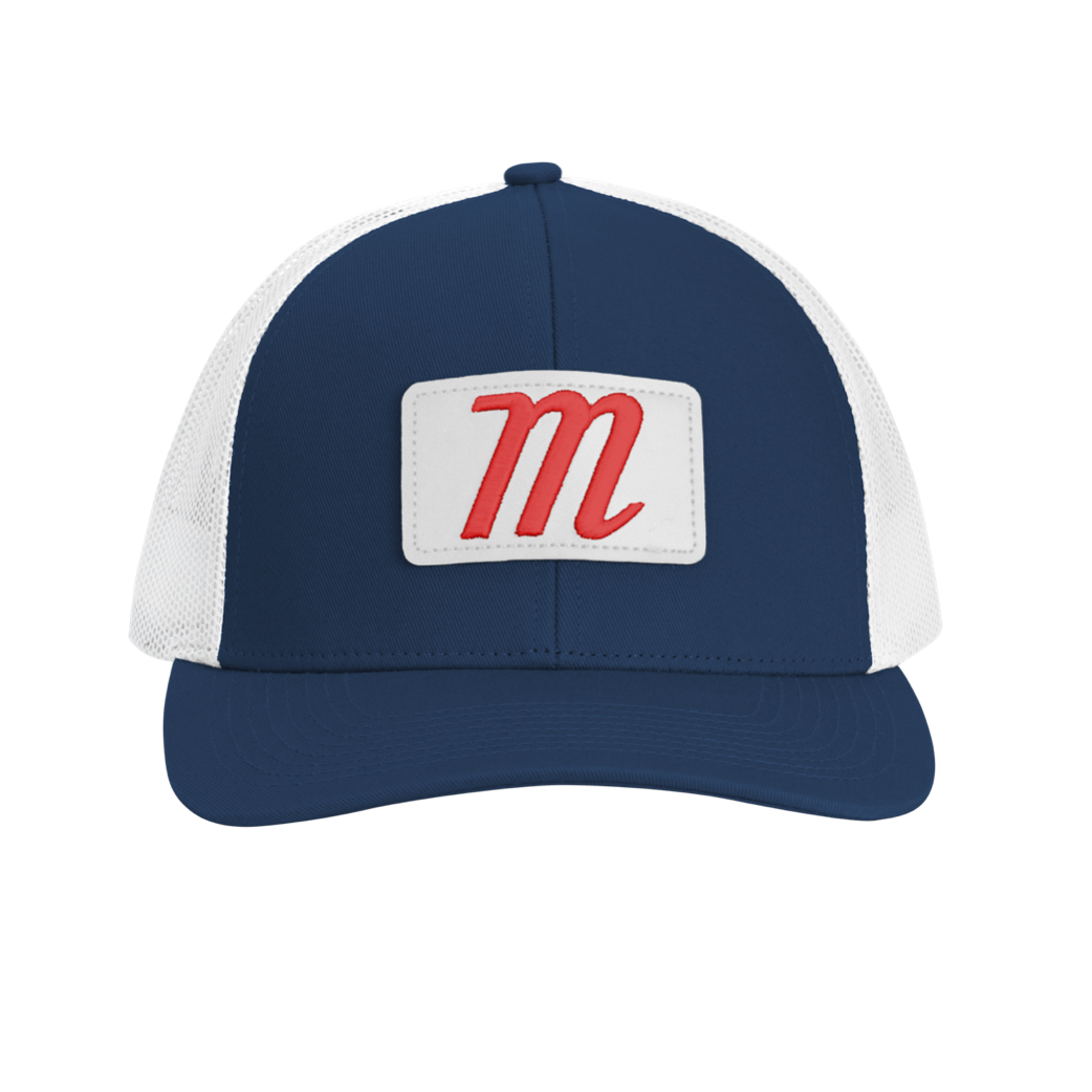 Marucci Capitol Snapback Navy Trucker Hat - MAHTTRCAP-NB/W