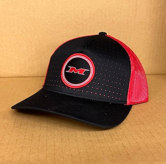 Miken Patch Pacific 105P Branded Snapback Hat - MIKEN-PATCH-RED-BLK