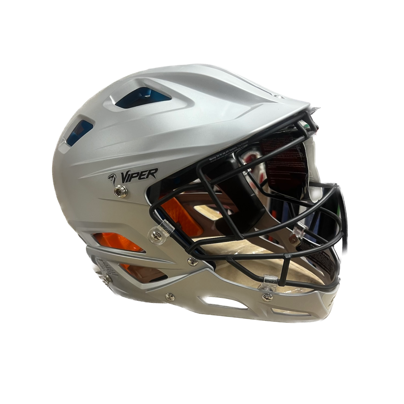 Viper Softball Pitchers Helmet Satin Silver SILV/BLK/BLK