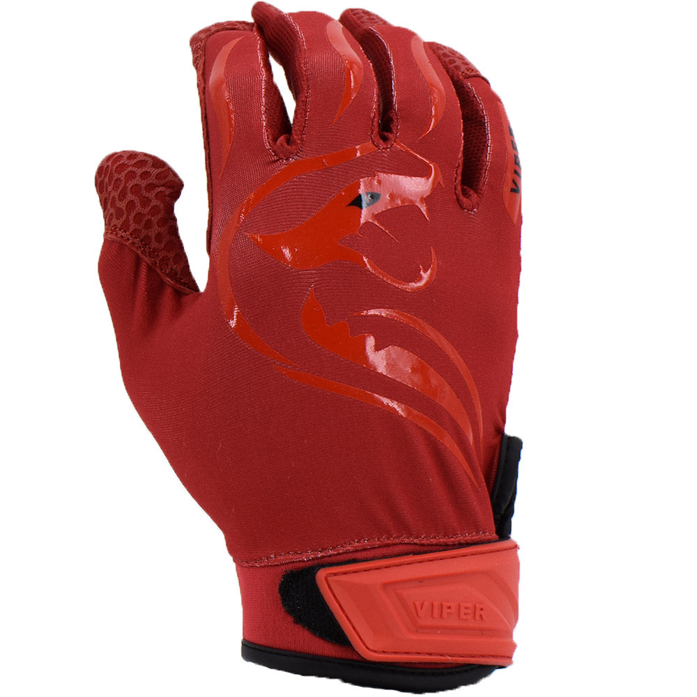 Viper Lite Premium Batting Gloves Leather Palm Red