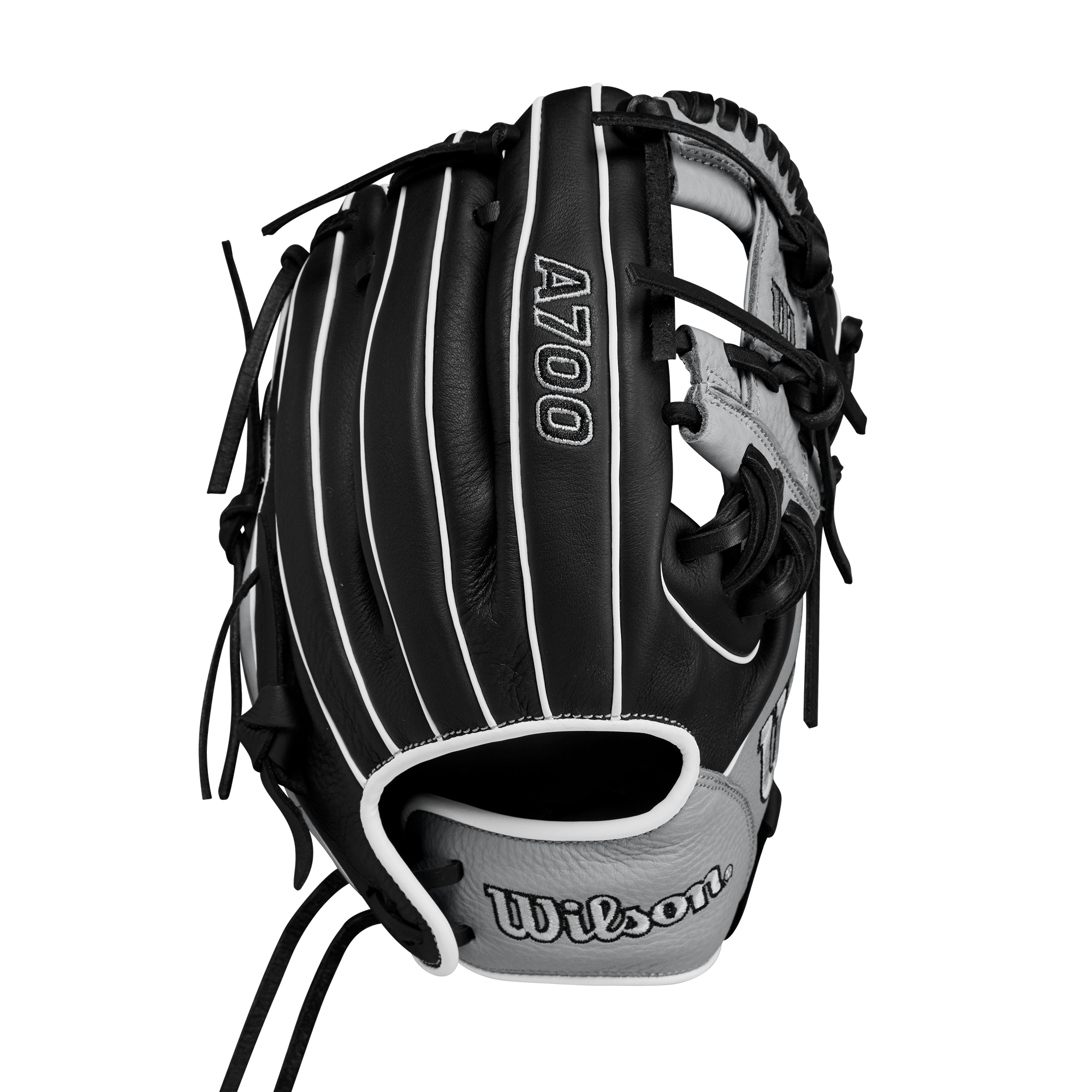 Wilson A700 11.5" Baseball Fielding Glove Black/Silver/White - WBW1014