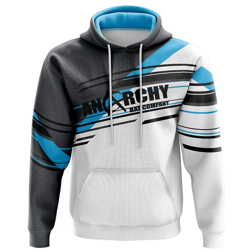 Anarchy Core Hoodie - Charcoal/Carolina/White