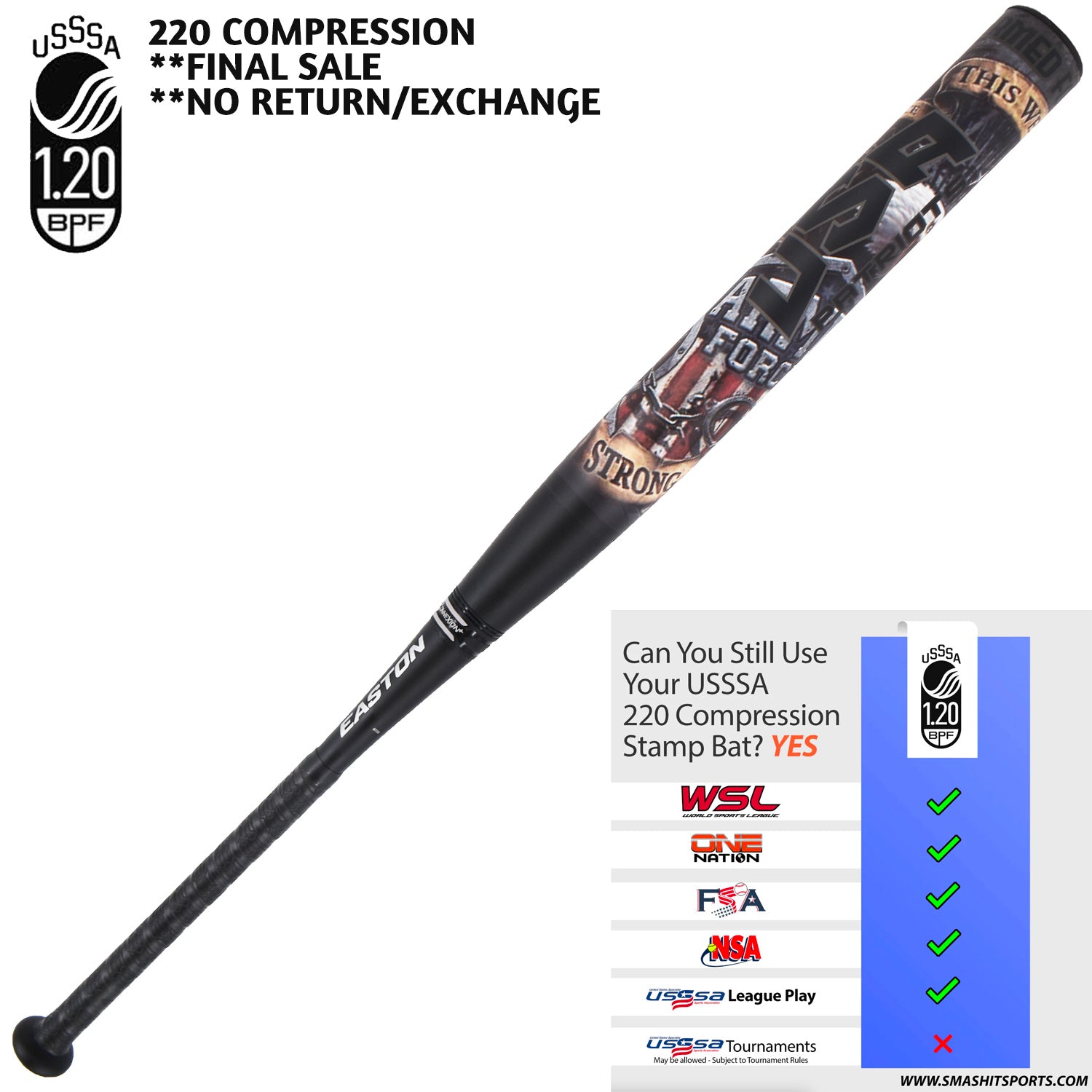 2021 Easton USA Patriots 13.5" FireFlex USSSA Slowpitch Softball Bat S